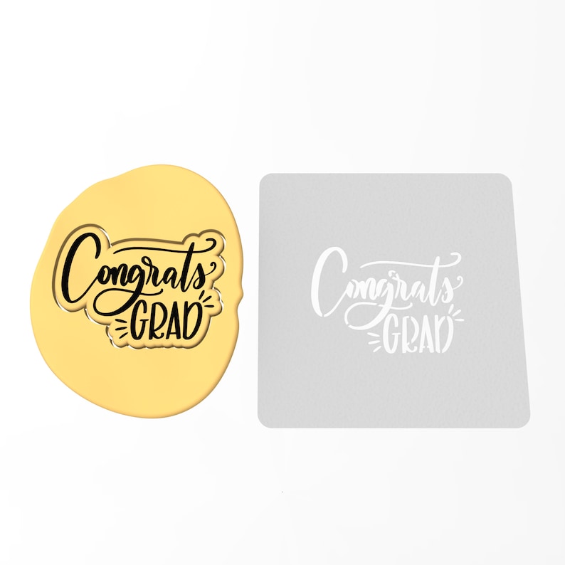 Congrats Grad Cookie Cutter Stamp Stencil SHARP EDGES - Etsy