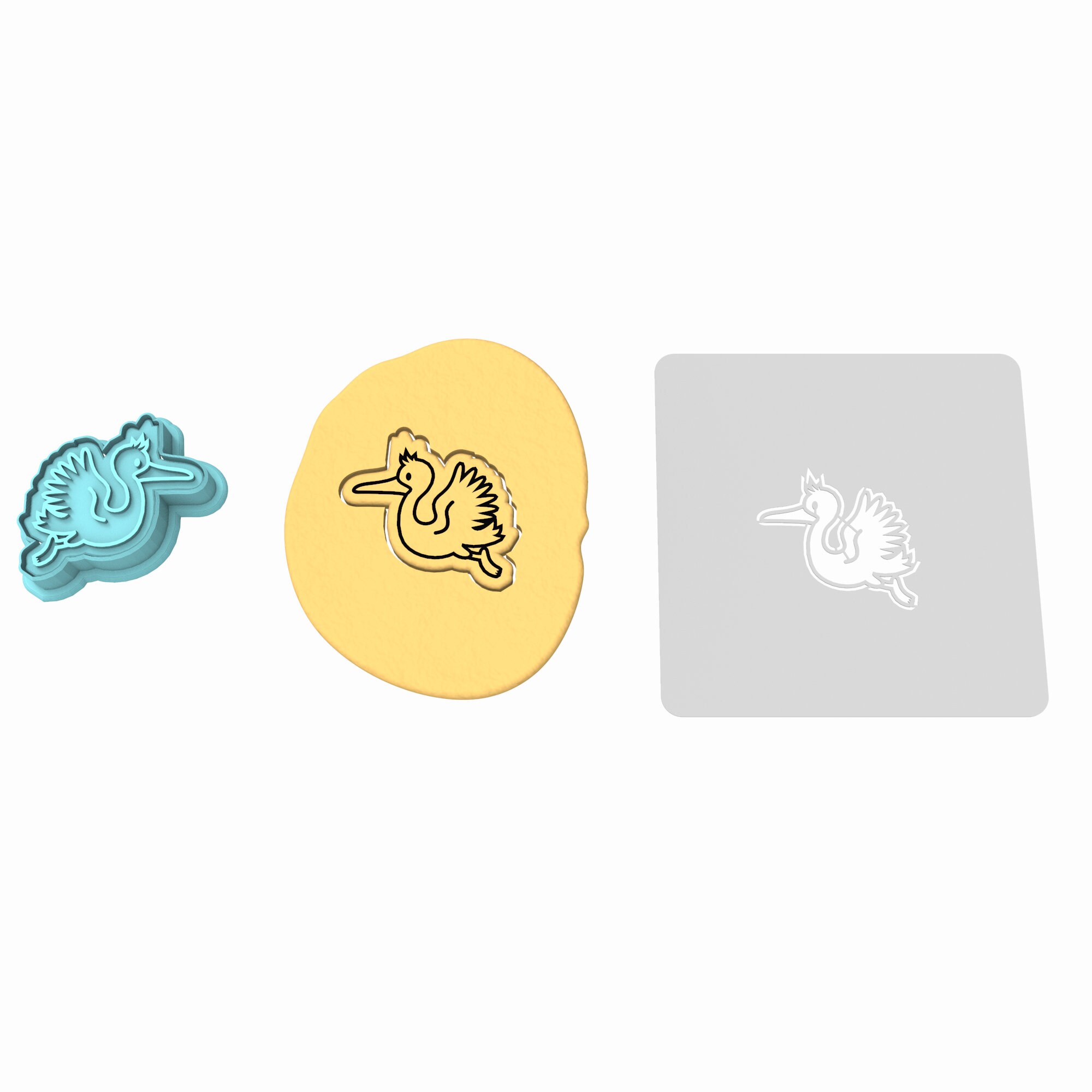 Stork Cookie Cutter Stamp Stencil 1 | Etsy