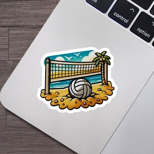 Beach Volleyball Net With Sky 1 Vinyl Sticker | Dishwasher Safe ...