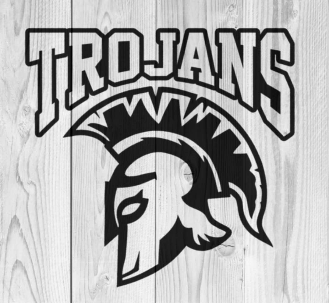 Trojan Mascot Words Stencil | REUSABLE, DURABLE, WASHABLE Craft Stencil ...