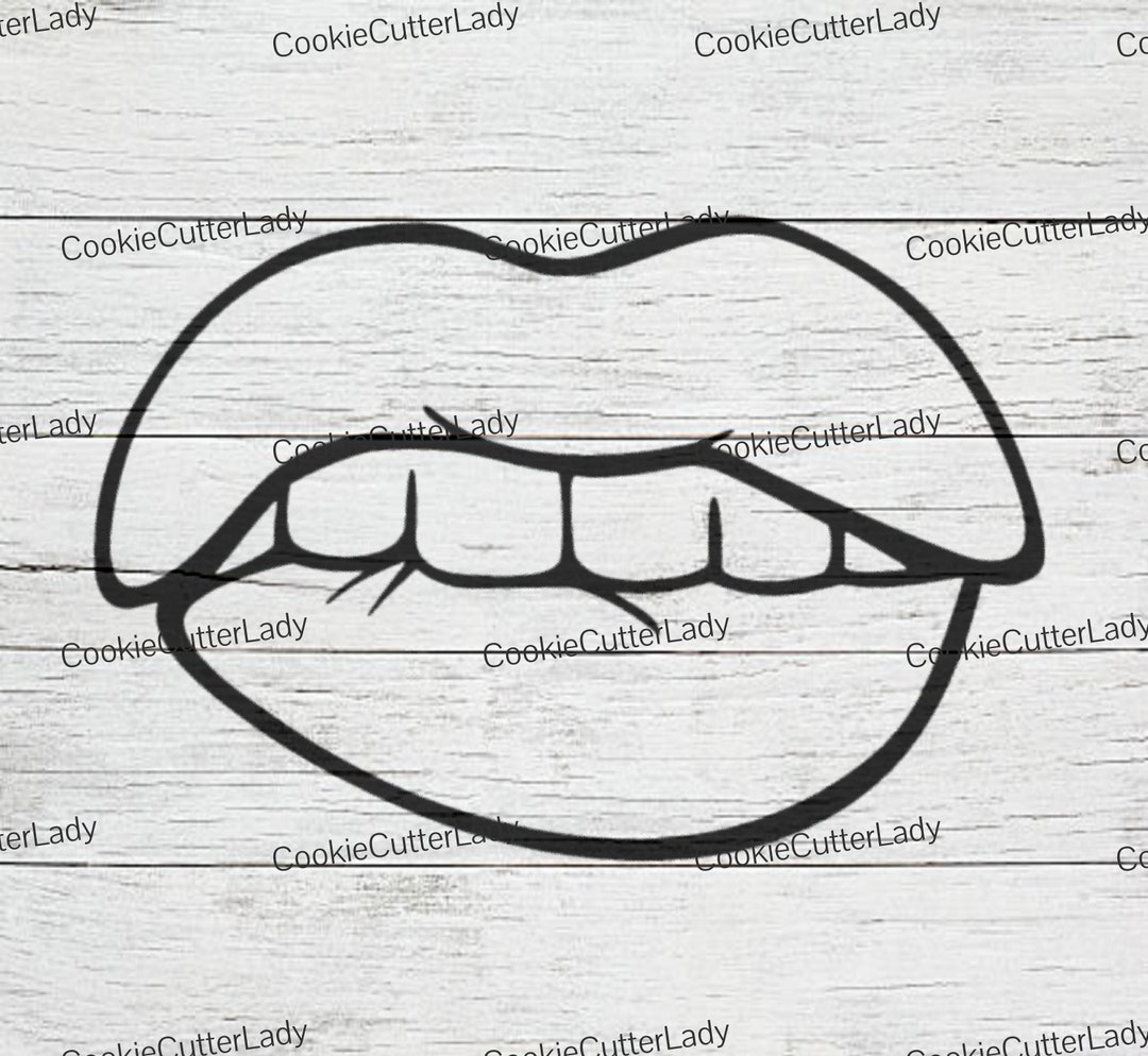 Biting Lip Stencil | REUSABLE, DURABLE, WASHABLE Craft Stencil | Use ...