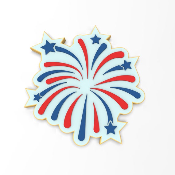 Firework Explosion Cookie Cutter & Stamp Stencil SHARP - Etsy