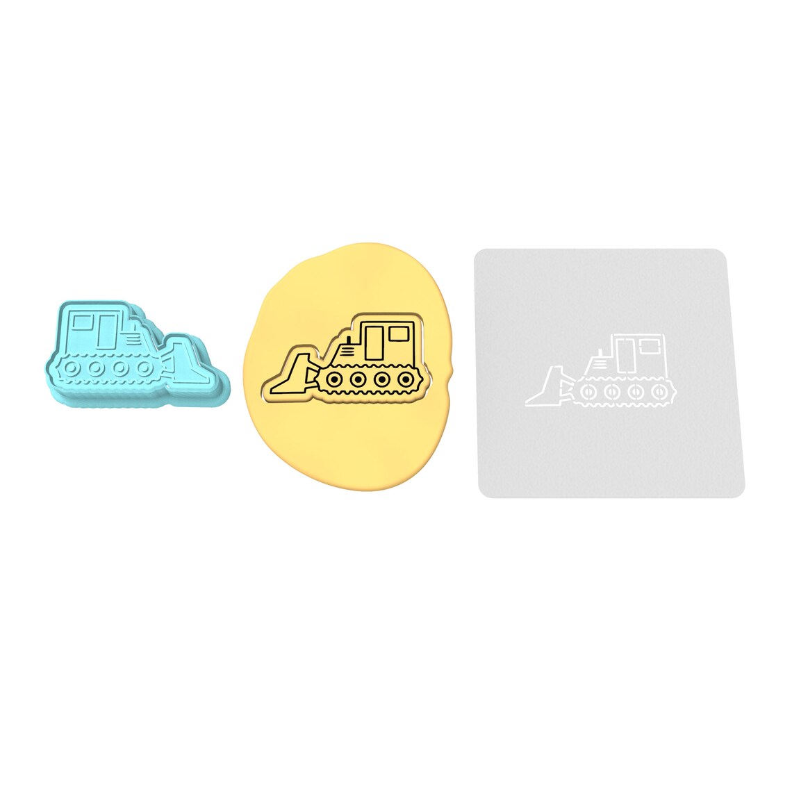 Bulldozer Cookie Cutter | Stamp | Stencil - SHARP EDGES - FAST Shipping ...
