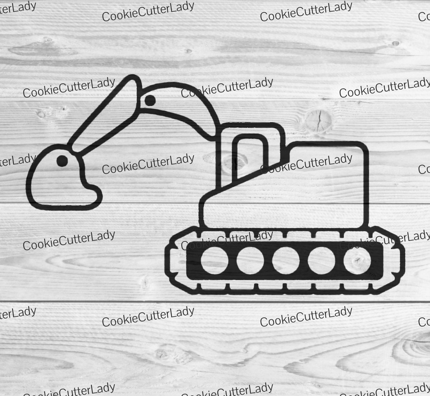 Excavator Backhoe Stencil | REUSABLE, DURABLE, WASHABLE Craft Stencil ...