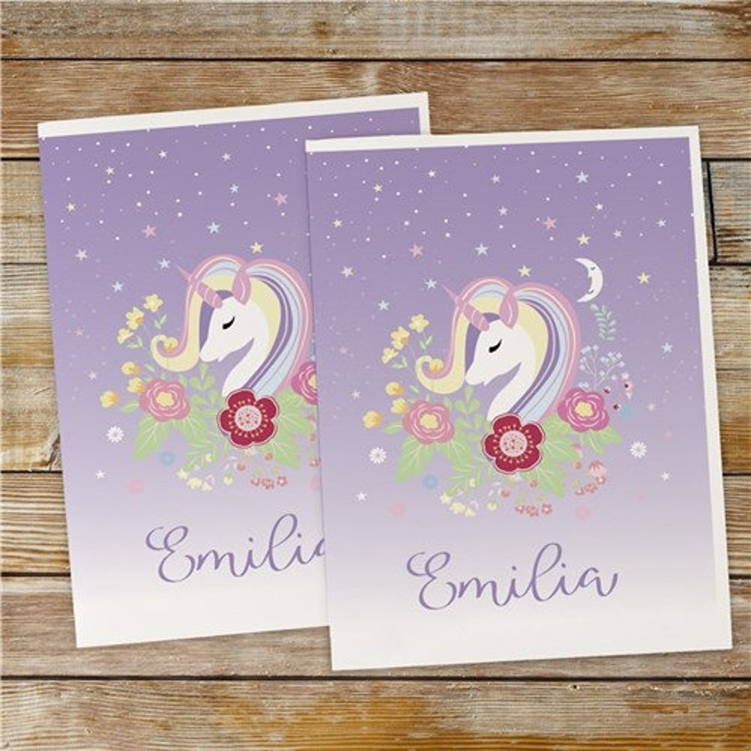 Unicorn Folders/school Supplies - Etsy