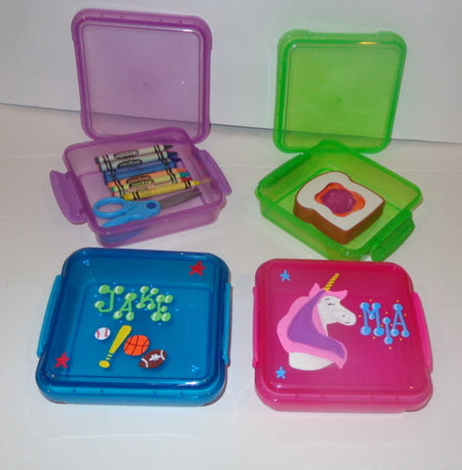 Sandwich Holder/snack Holder/crayon Storage Case - Etsy