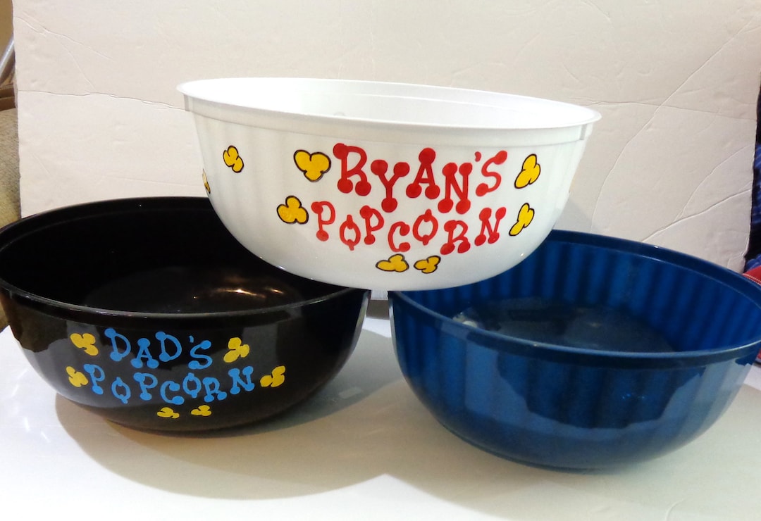 Personalized Family Snack Bowl/personalized Popcorn Bowl/snack Bowl - Etsy