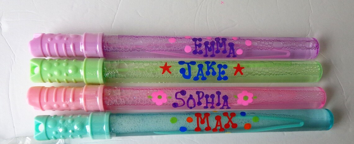 Personalized Bubble Wands/bubbles/bubble Favors - Etsy