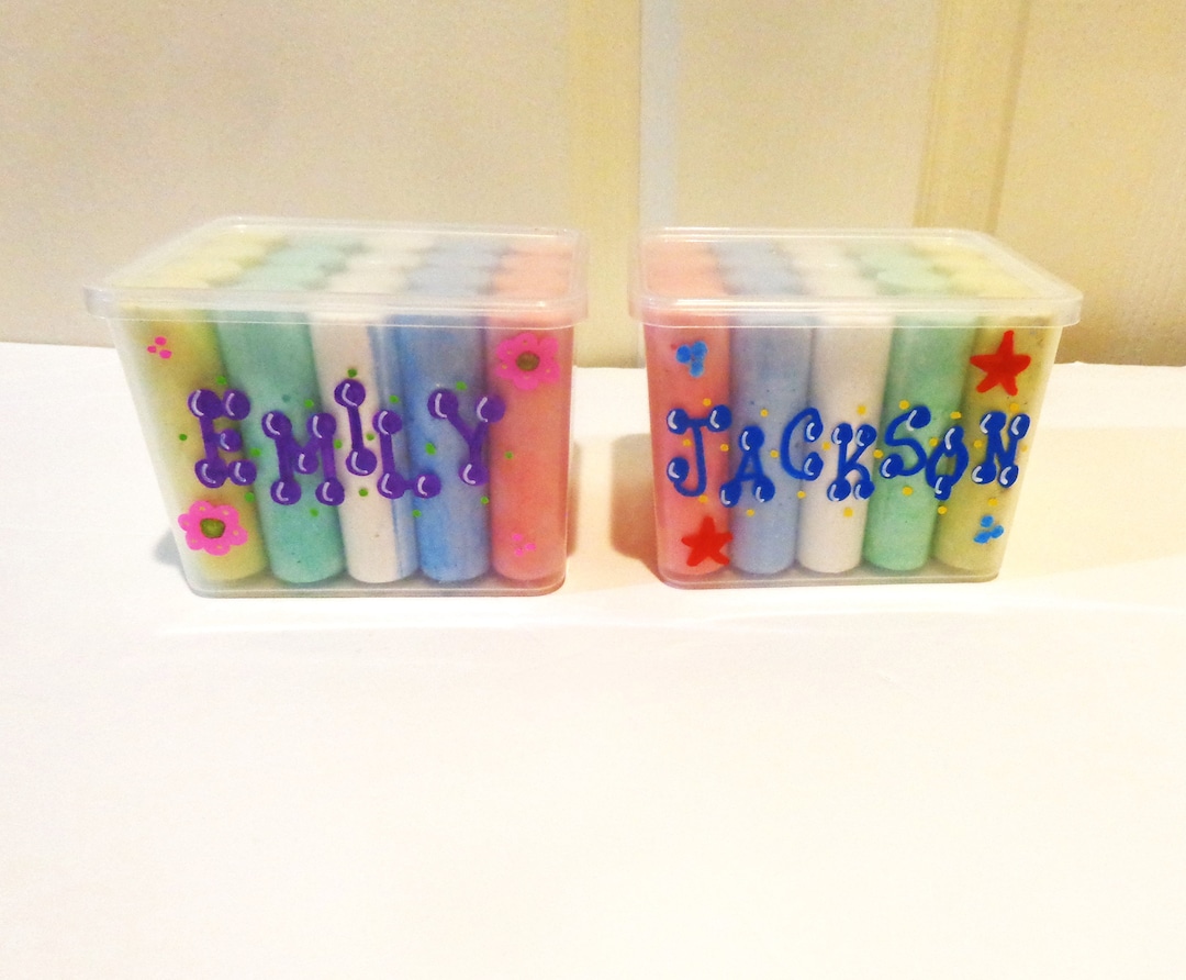 Chalk Bucket/personalized Sidewalk Chalk Bucket Party Favors - Etsy