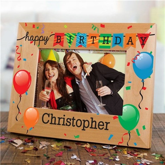 Personalized Happy Birthday Wood Frame - Etsy