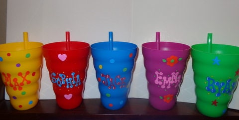Cups With Built in Straw - Etsy