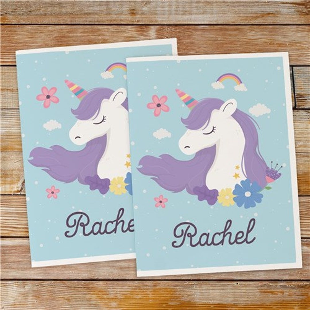 Unicorn Folders/school Supplies - Etsy