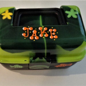 Personalized Kids Tackle Box With Fishing Gear - Etsy