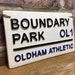 OLDHAM ATHLETIC-Boundary Park-Football Wall Sign-Football | Etsy