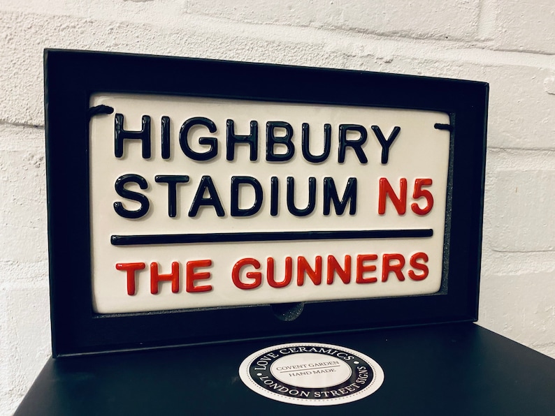 Handmade Arsenal Highbury Stadium Ceramic Sign: Football Gift - Etsy UK