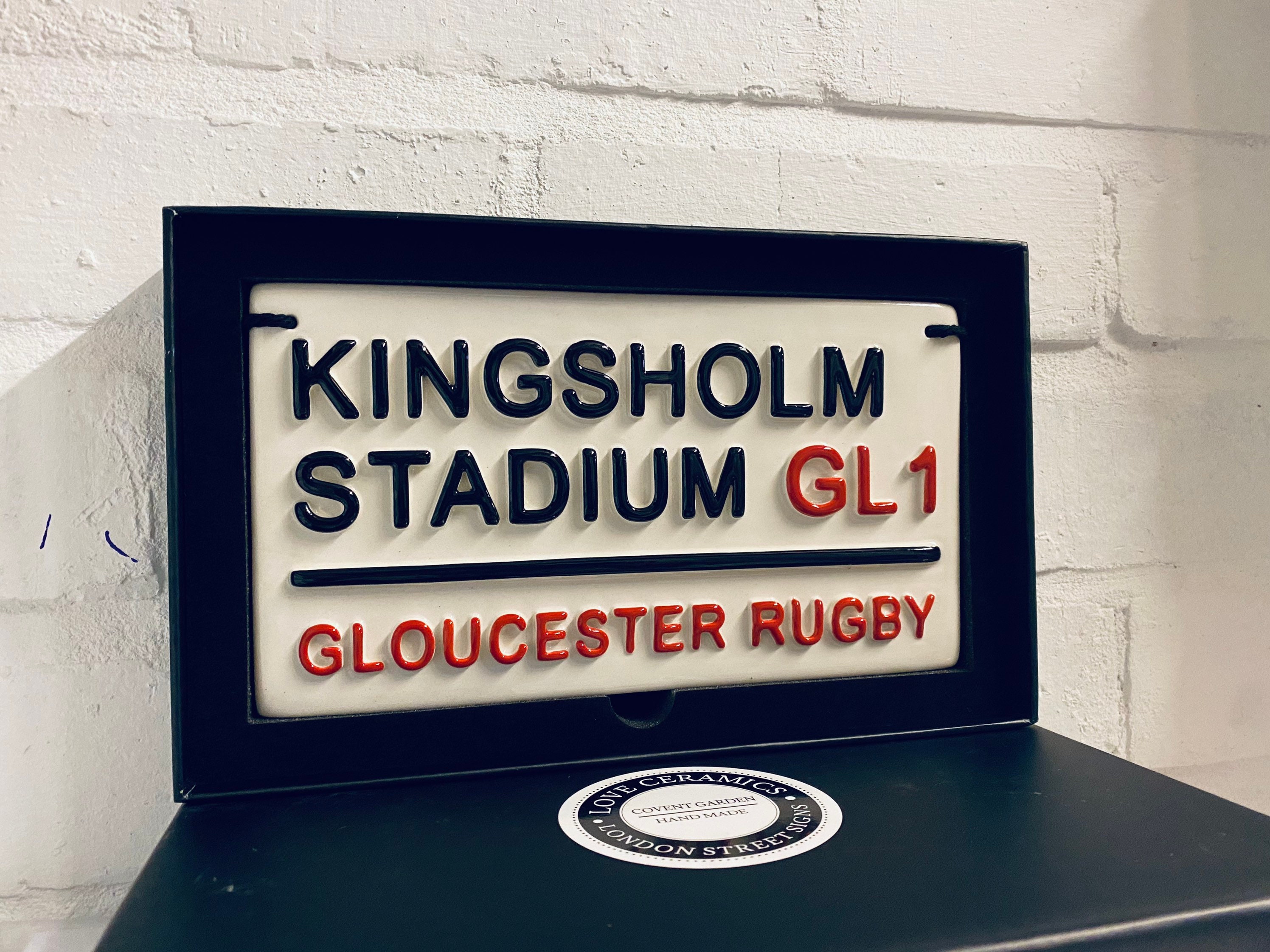 GLOUCESTER Rugby-kingsholm Stadium-rugby Street Sign-rugby Gift-rugby ...