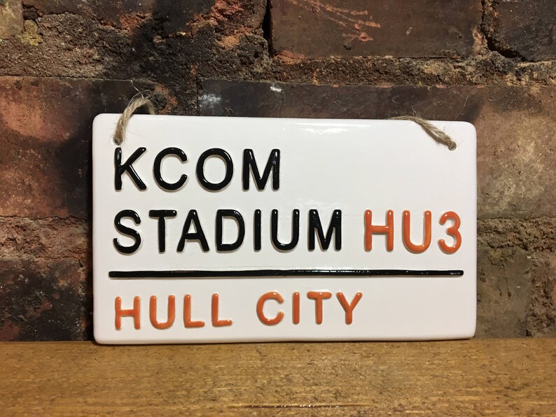 HULL CITY-Kcom Stadium-London Street Sign-Football | Etsy