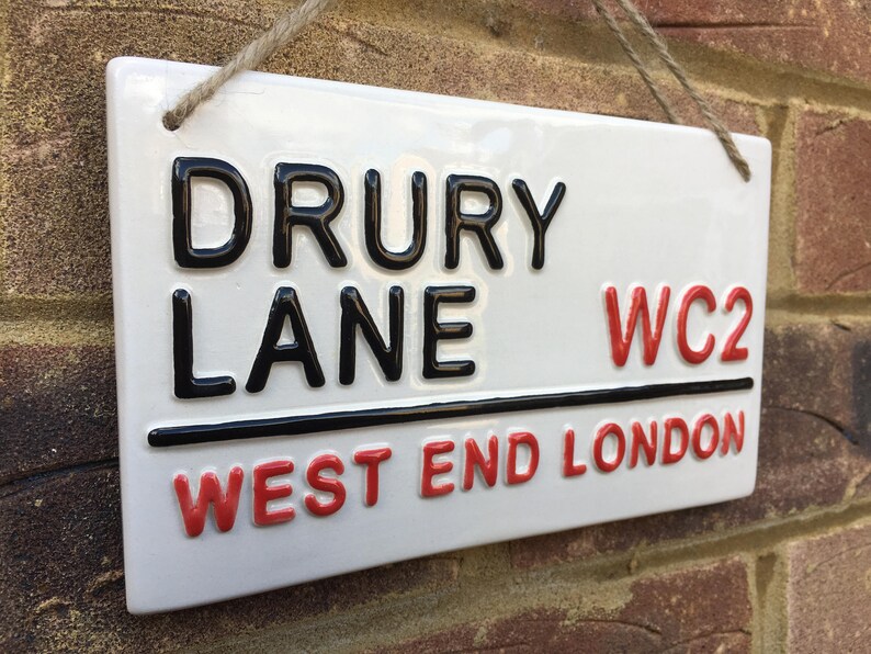 DRURY Lane-west End London-london Street Sign-theatre-west End - Etsy