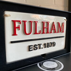 Fulham-craven Cottage-football Sign-london Street Sign-football Gifts ...
