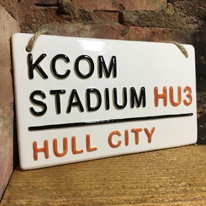 HULL City-kcom Stadium-london Street Sign-football Sign-football Plaque ...