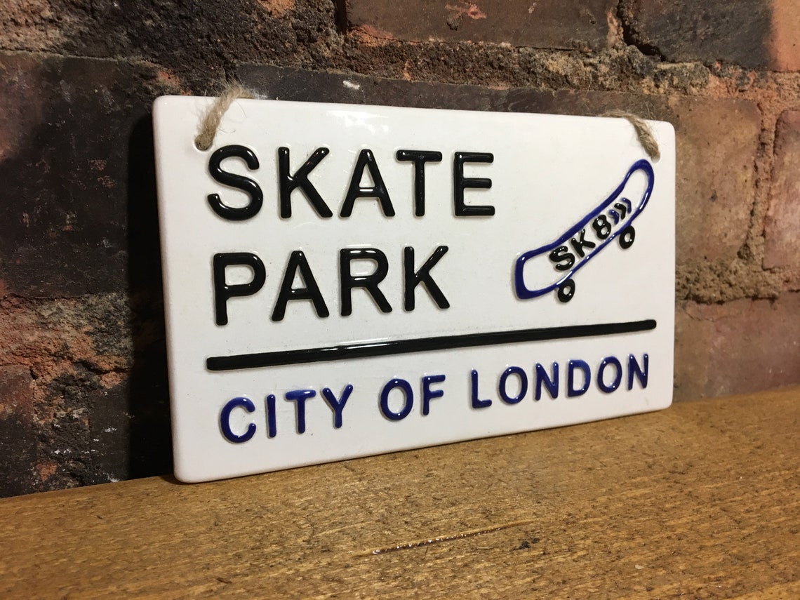 SKATE PARK-London Street Sign-City Of London-Skating-Skate | Etsy