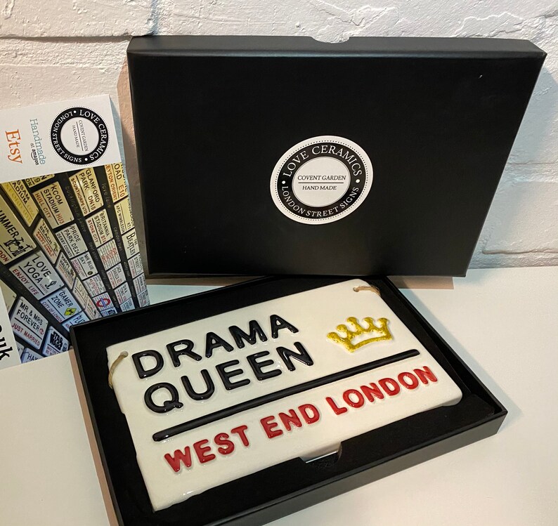 DRAMA Queen-crown-acting-actress-actor-west End London-london Sign ...