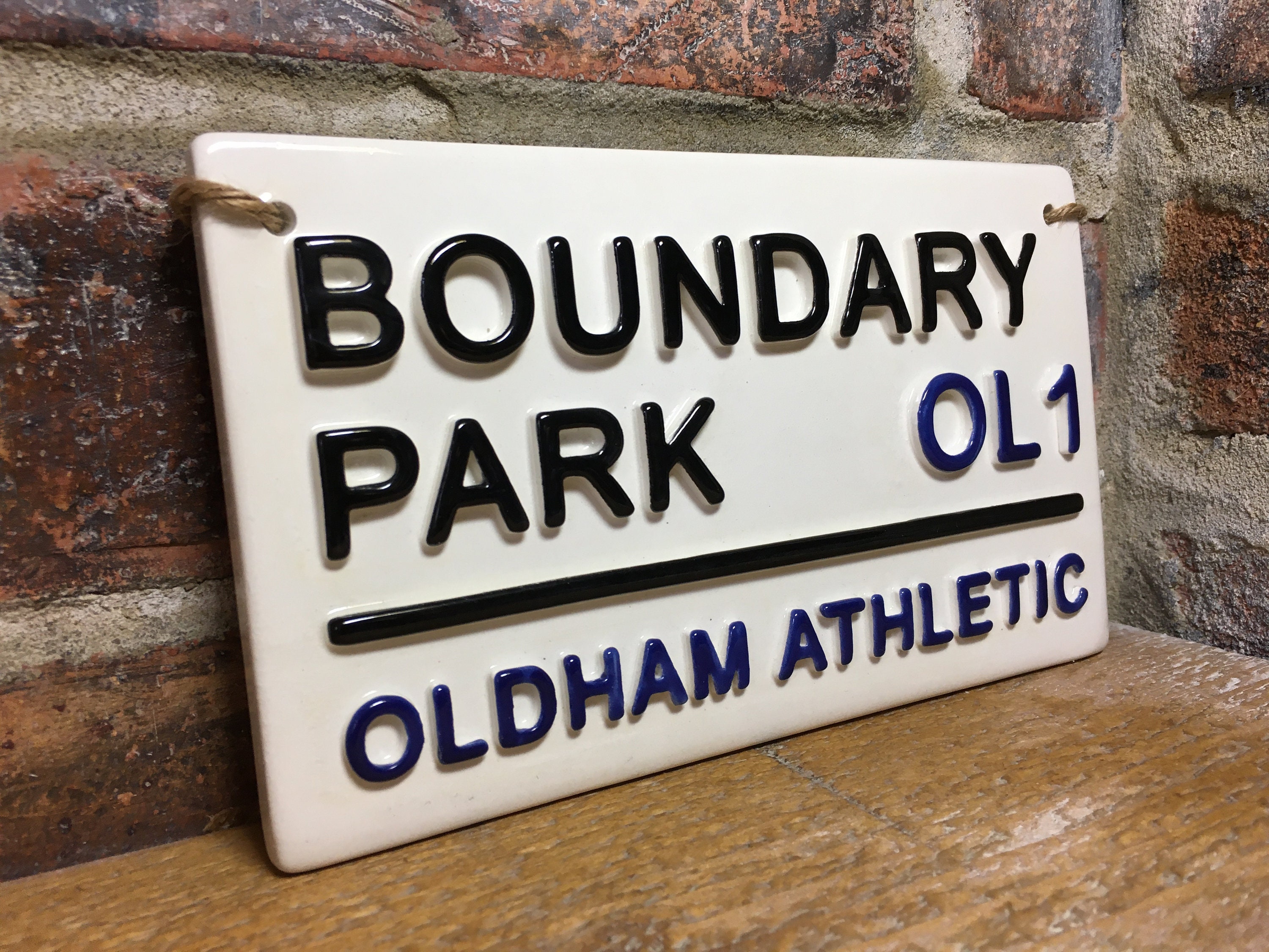 OLDHAM Athletic-boundary Park-football Wall Sign-football Plaque ...