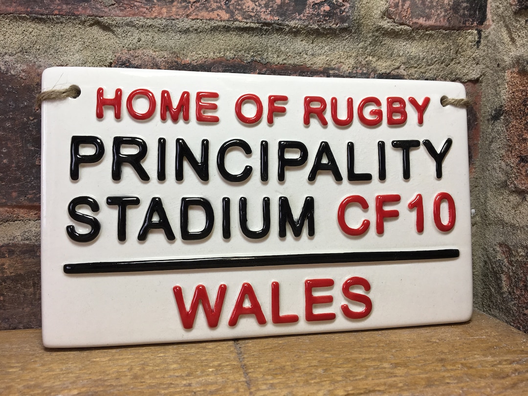 PRINCIPALITY Stadium-home of Rugby-wales-rugby Street Sign-rugby Gift ...