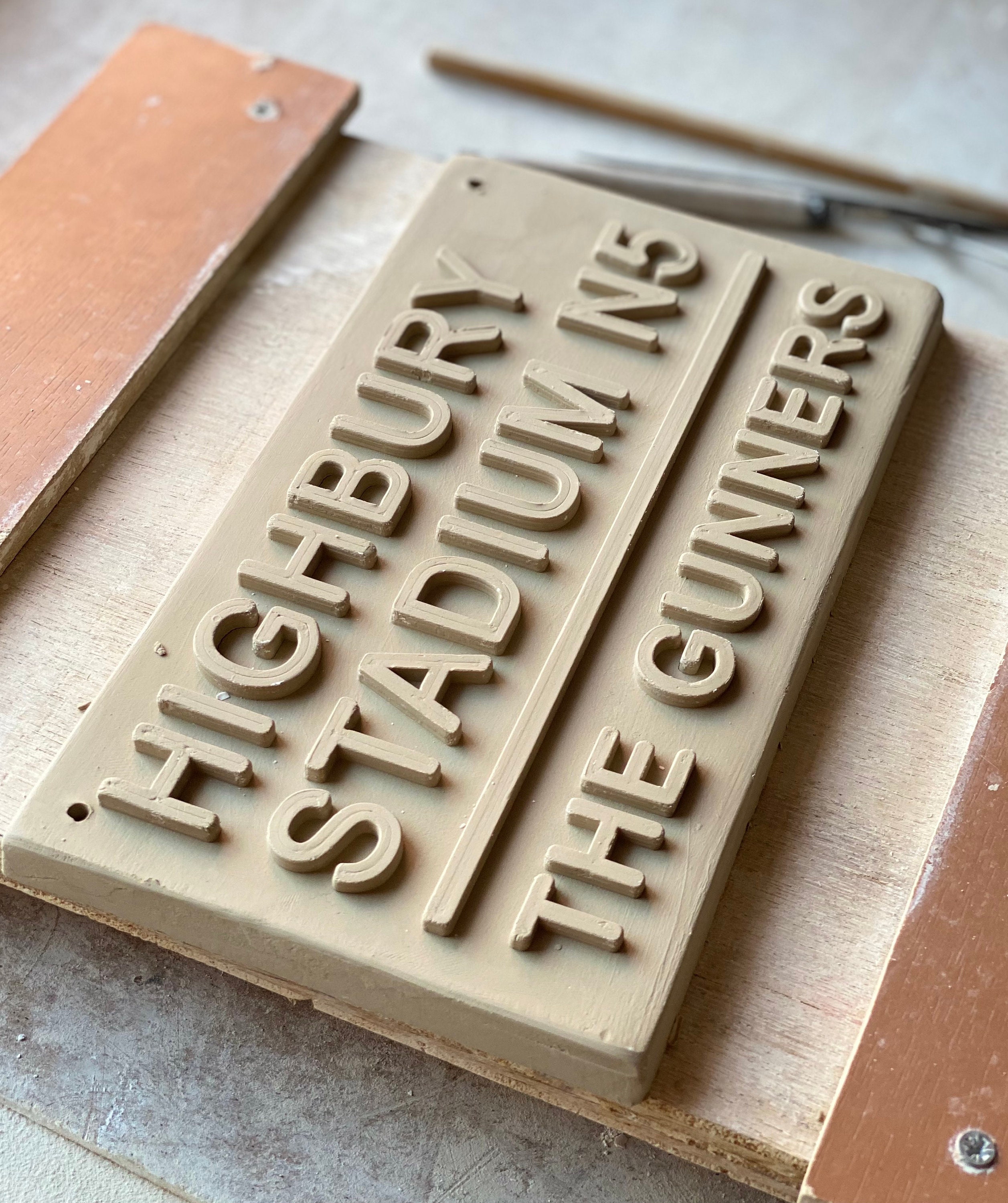 Handmade Arsenal Highbury Stadium Ceramic Sign: Football Gift - Etsy UK