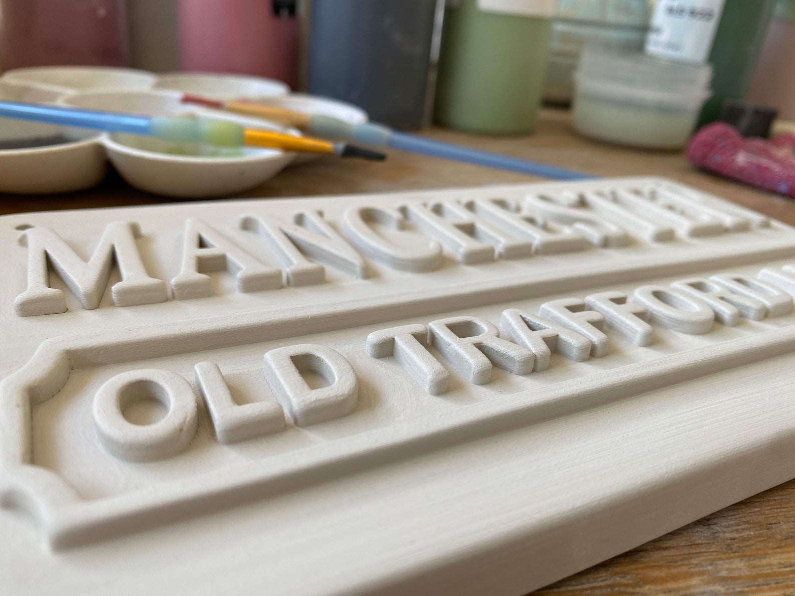 MANCHESTER United-football Sign-old Trafford-football Street Sign-man ...