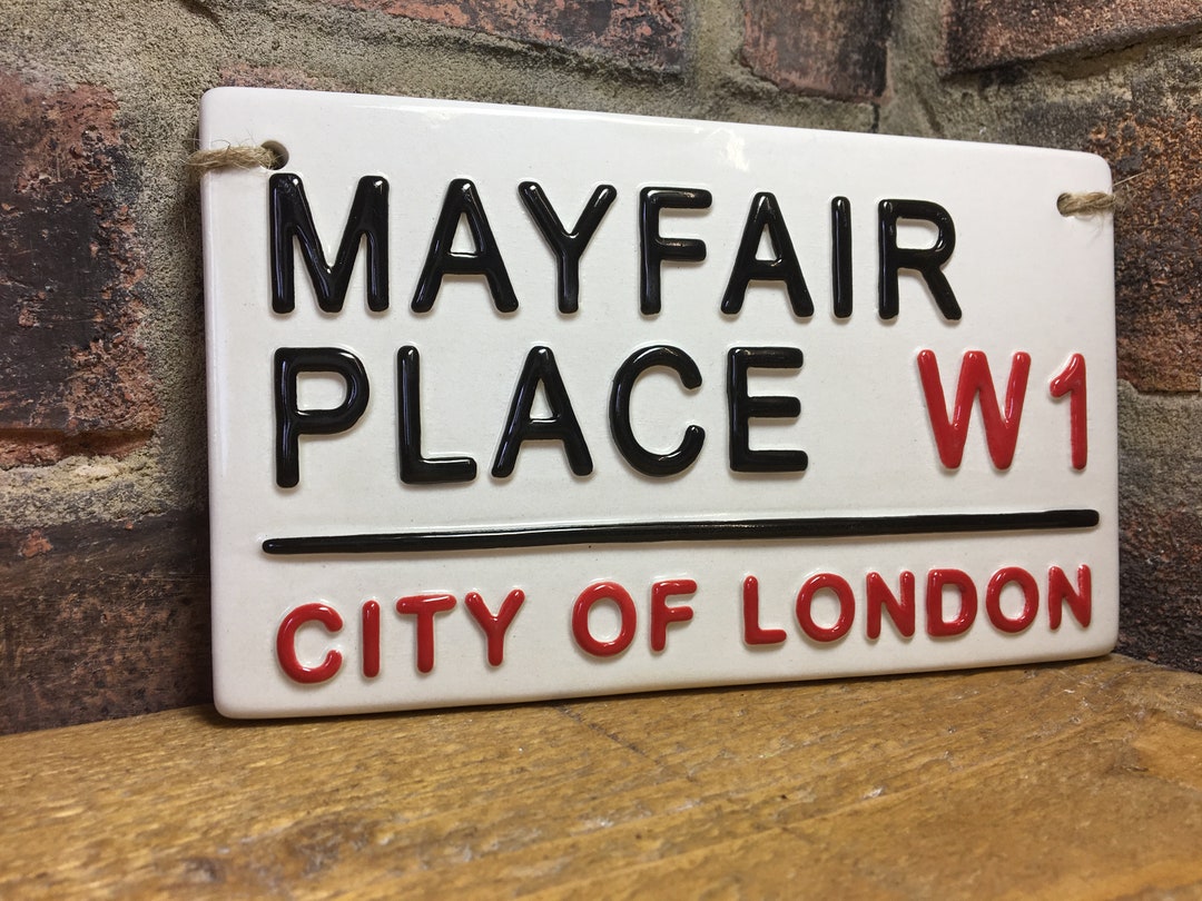 MAYFAIR Place-city of London-london Street Sign-london Sign-british ...