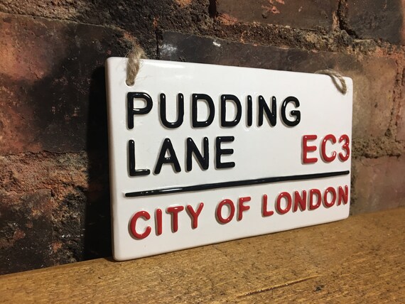 PUDDING Lane-london Street Sign-cakes-cooking-deserts-kitchen - Etsy