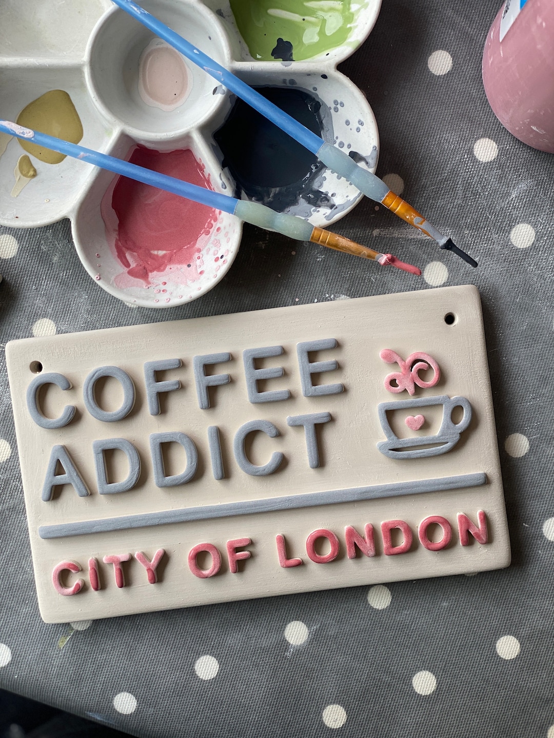 COFFEE Addict-london Street Sign-cafe Wall Sign-coffee Lover-ceramic ...