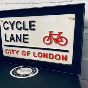 CYCLE Lane-london Street Sign-bike Ride-bicycle-cyclist-birthday-london ...