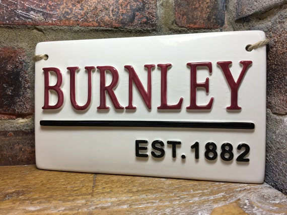 BURNLEY-TURF Moor-football Sign-london Street Sign-football | Etsy
