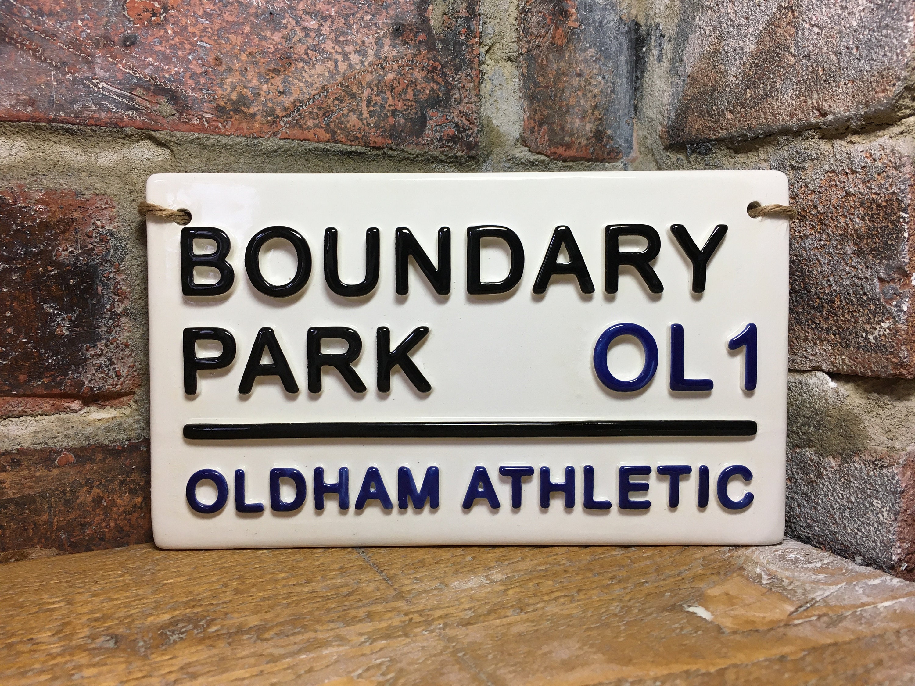 OLDHAM Athletic-boundary Park-football Wall Sign-football Plaque ...