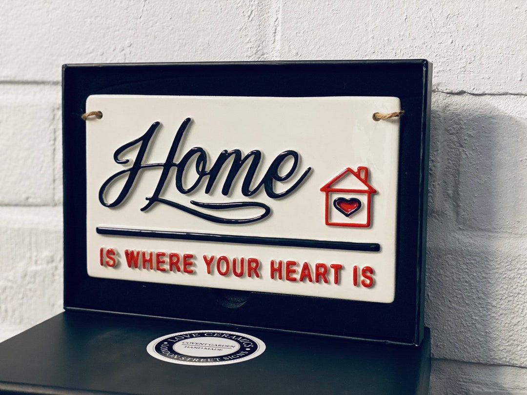 Home-is Where Your Heart Is-family Signs-wall Sign-welcome Sign-moving ...