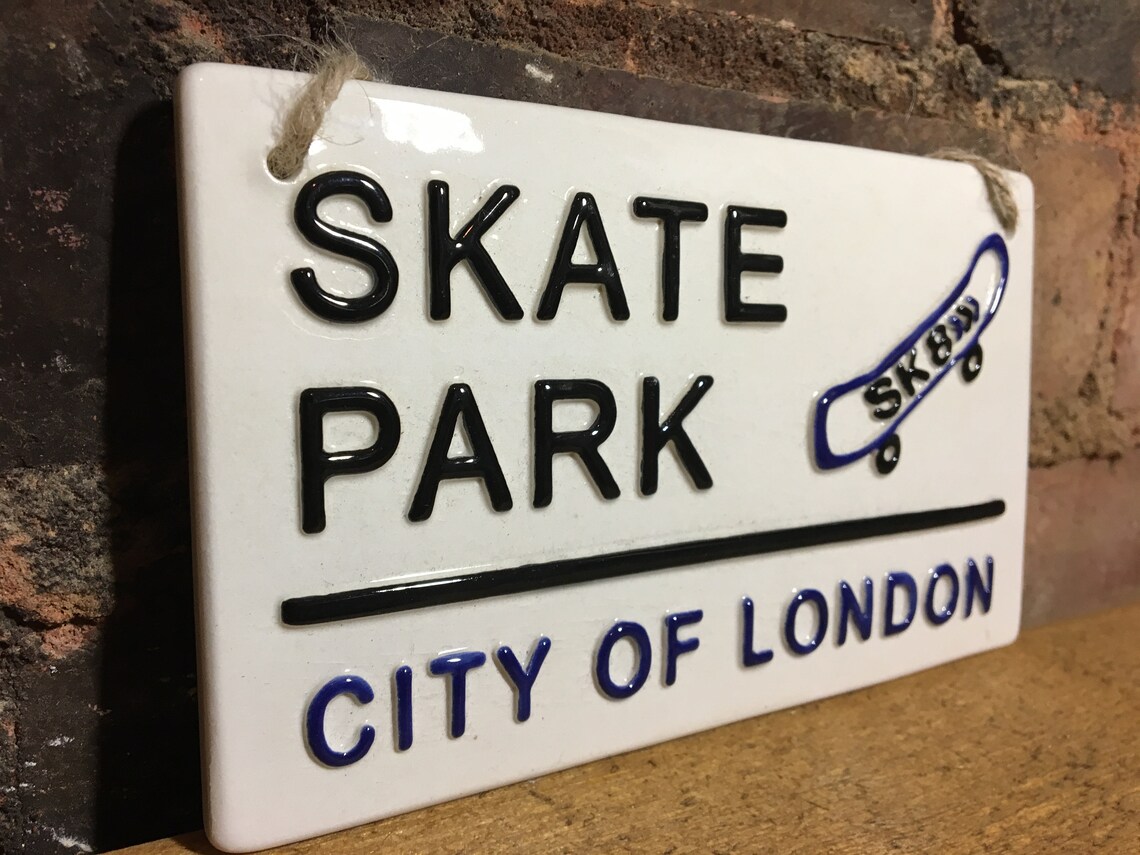 SKATE PARK-London Street Sign-City Of London-Skating-Skate | Etsy