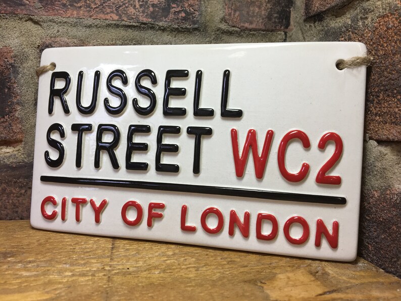 RUSSELL Street-city of London-london Street Sign-british - Etsy