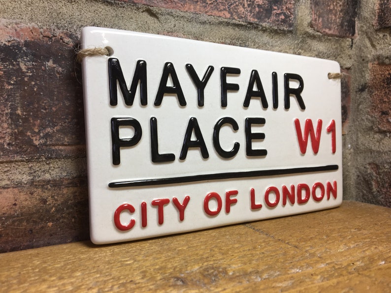 MAYFAIR Place-city of London-london Street Sign-london - Etsy