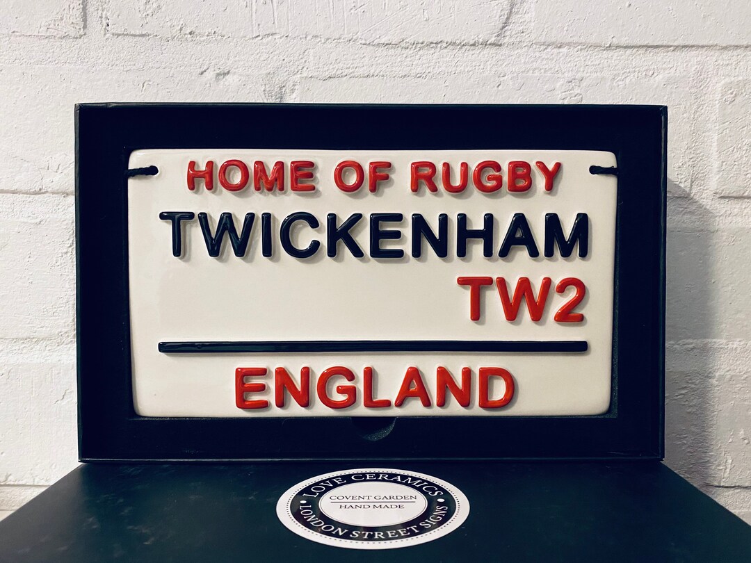 Twickenham - Home of Rugby - Handmade Ceramic Street Sign-rugby Signs ...