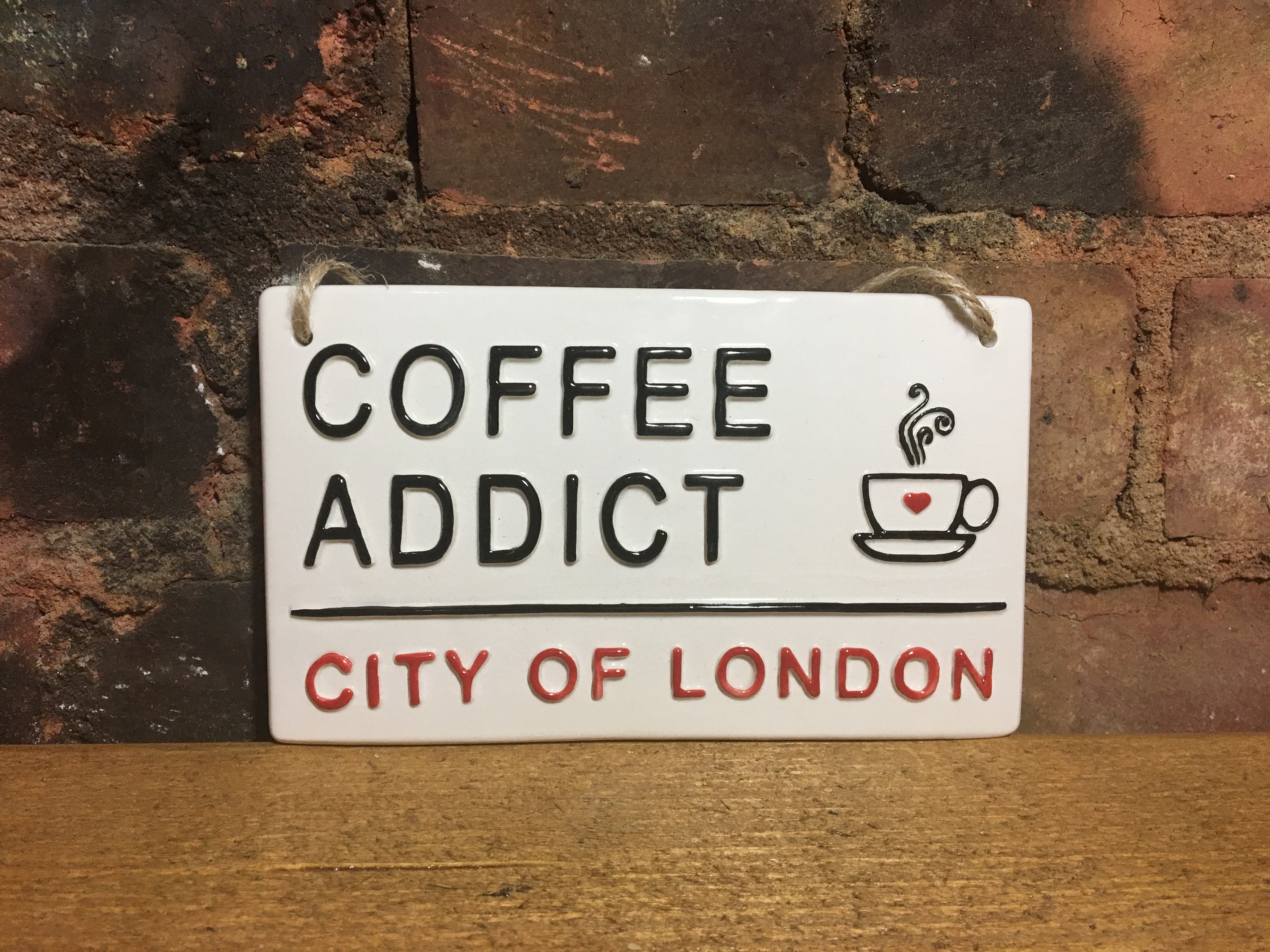 COFFEE Addict-london Street Sign-cafe Wall Sign-coffee - Etsy UK