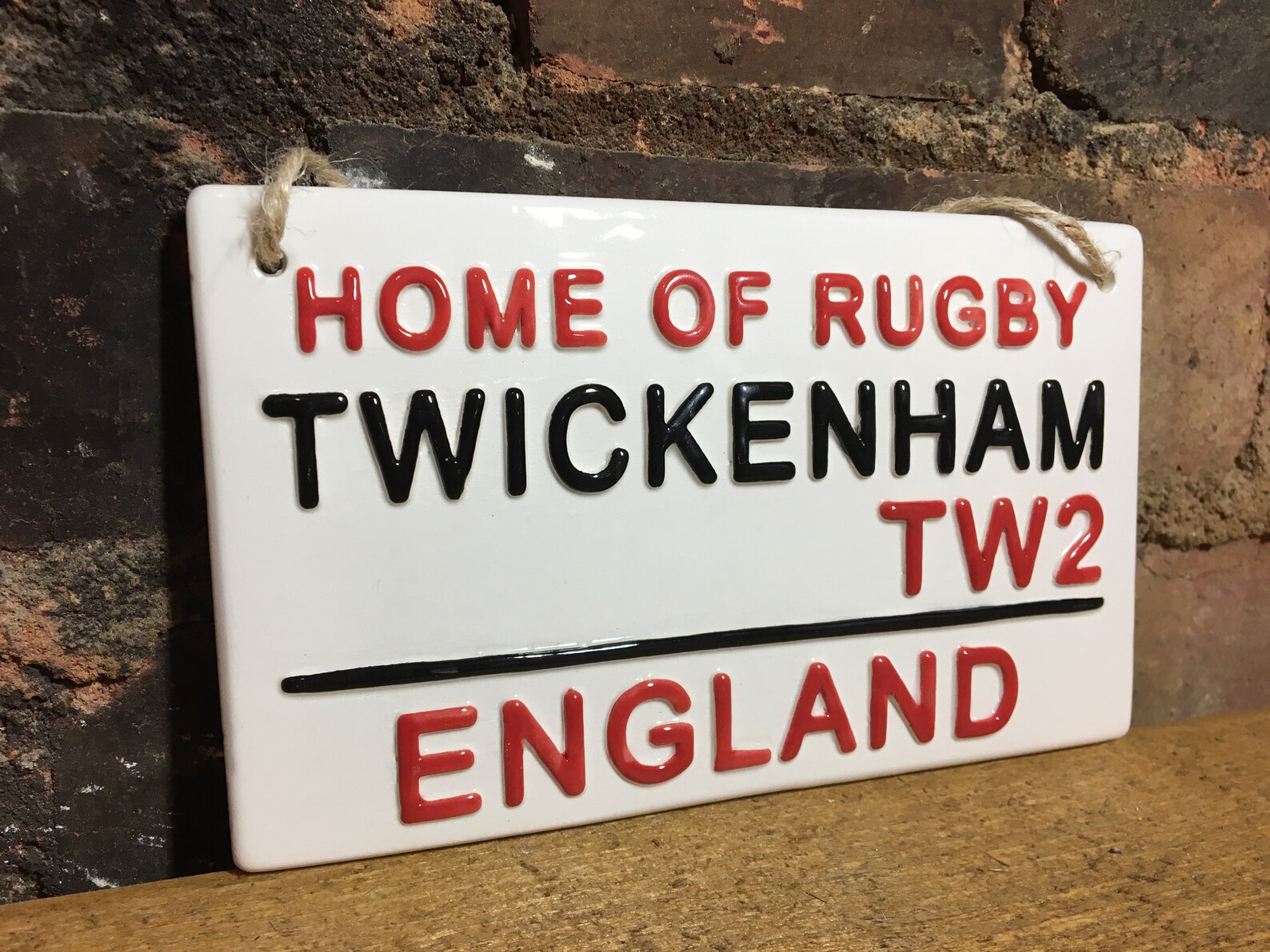 Twickenham - Home of Rugby - Handmade Ceramic Street Sign-rugby Signs ...