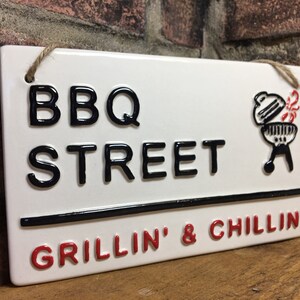 BBQ Street-grilling & Chilling-london Street Sign-signs for the Garden ...