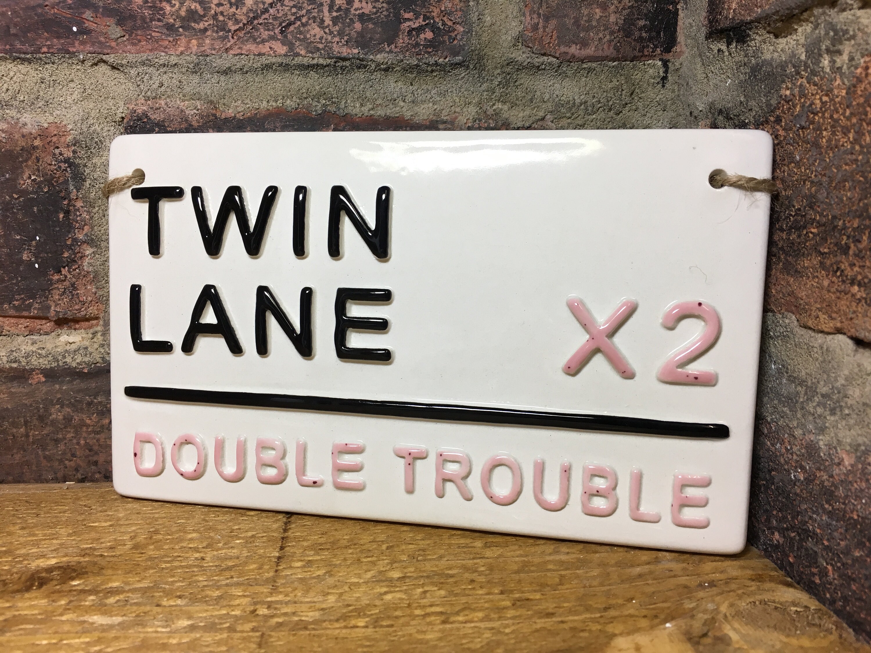 TWIN Lane-double Trouble-london Street Sign-wall Art-gift for Sisters ...