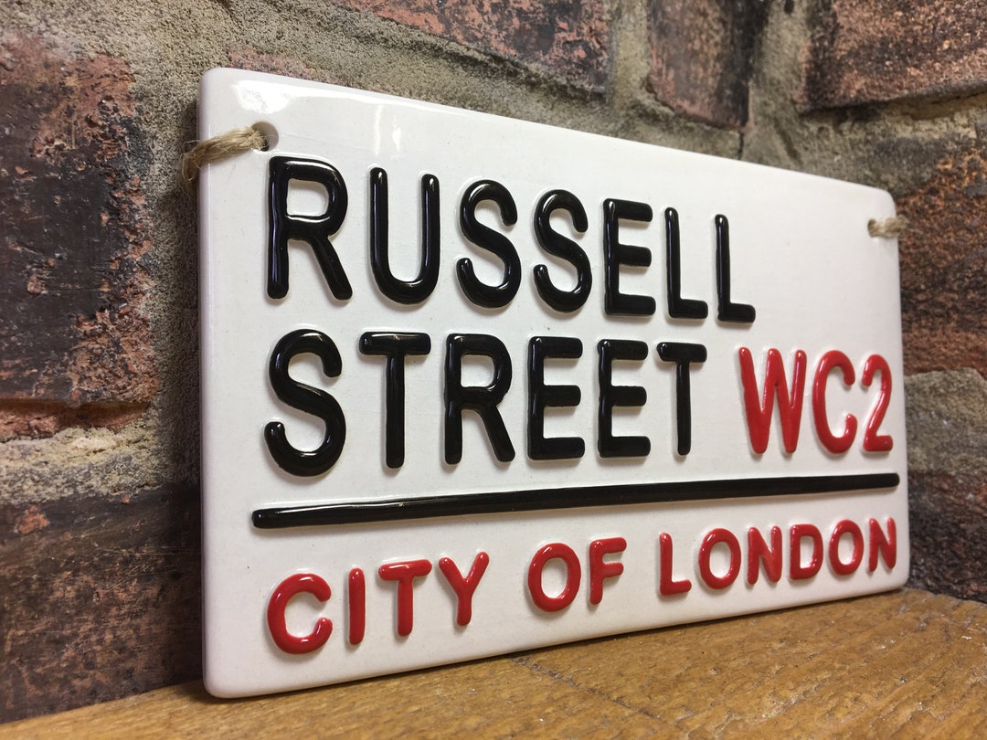 RUSSELL Street-city of London-london Street Sign-british Gifts-london ...
