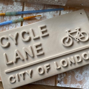 CYCLE Lane-london Street Sign-bike Ride-bicycle-cyclist-birthday-london ...