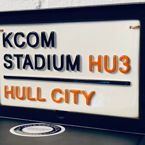 HULL City-kcom Stadium-london Street Sign-football Sign-football Plaque ...