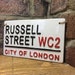 RUSSELL Street-city of London-london Street Sign-british - Etsy