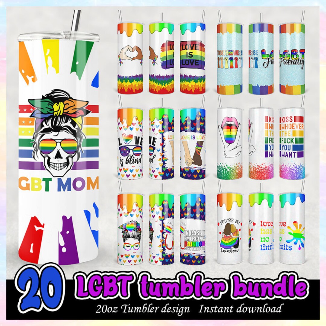 LGBT Tumbler Wrap Bundle, LGBT PNG, Pride Day Tumbler, Lgbtq Tumbler ...
